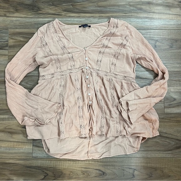 American Eagle Outfitters | Tops | American Eagle Dusty Rose Small Top ...